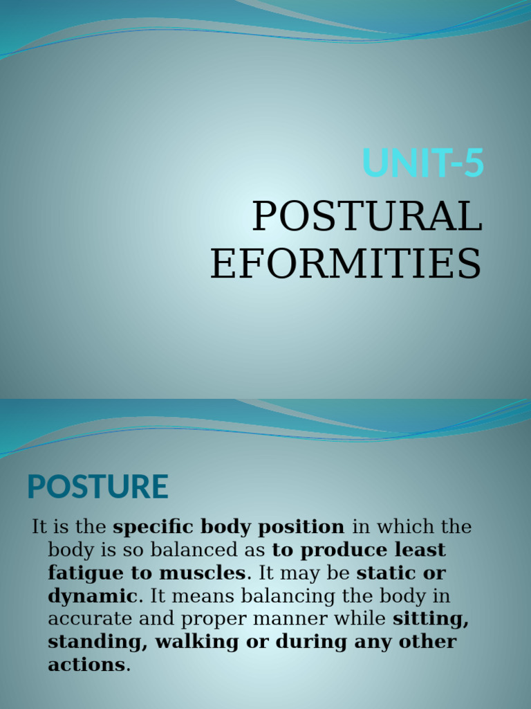 Class 12 UNIT-5 Postural Deformities | PDF | Diseases And Disorders ...