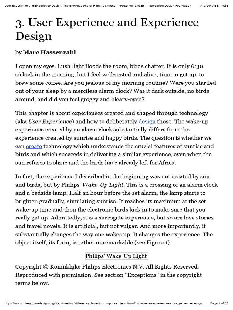 User Experience and Experience Design: The Encyclopedia of Human ...