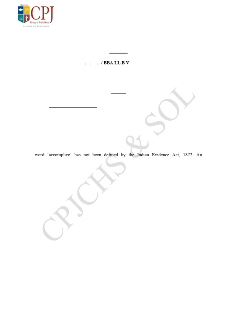 Notes_Law of Evidence_Unit -4 (1) | PDF | Aiding And Abetting | Witness