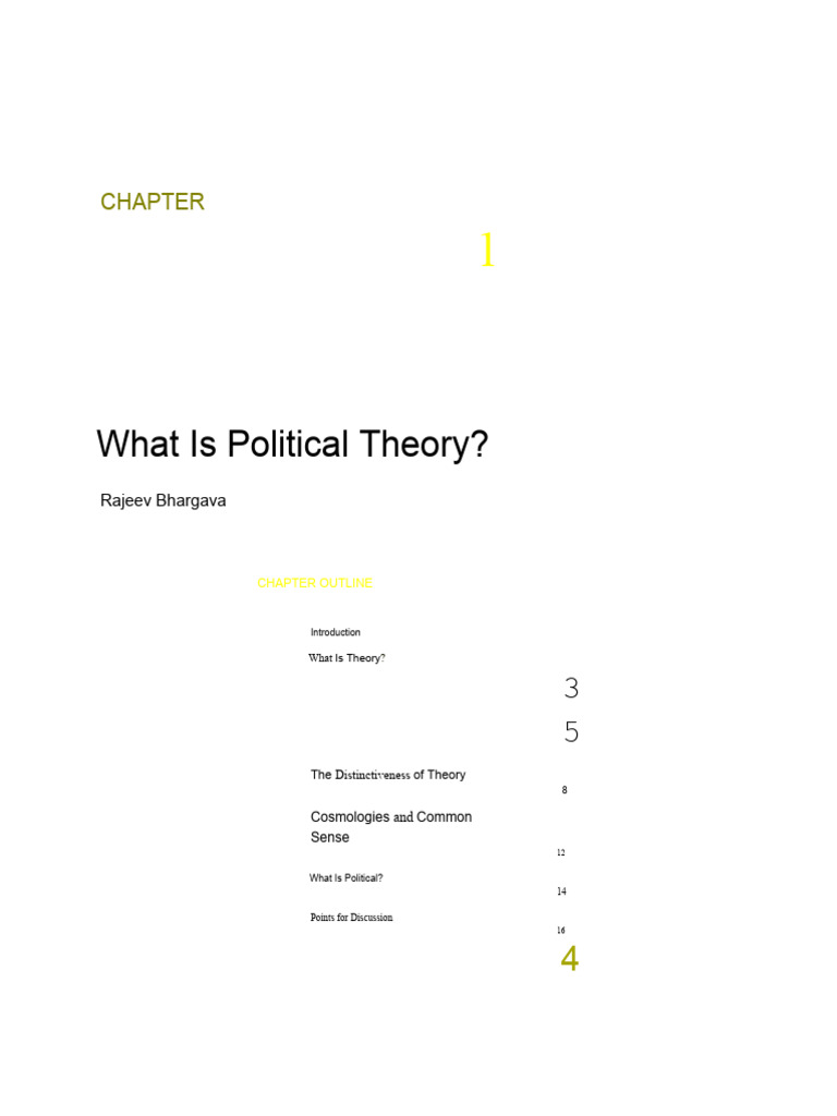 Understanding Political Theory Basics | PDF | Reason | Theory