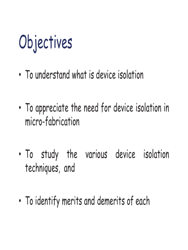 Device Isolation Techniques in VLSI | PDF | Mosfet | Chemical Vapor ...
