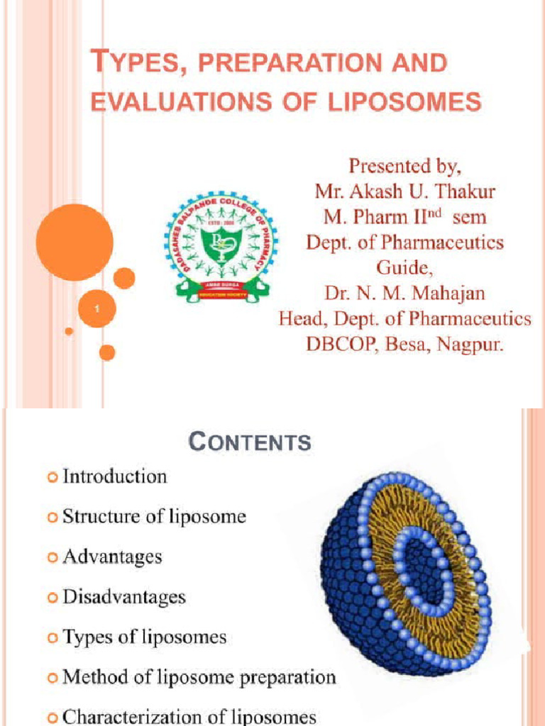 Liposomes | PDF