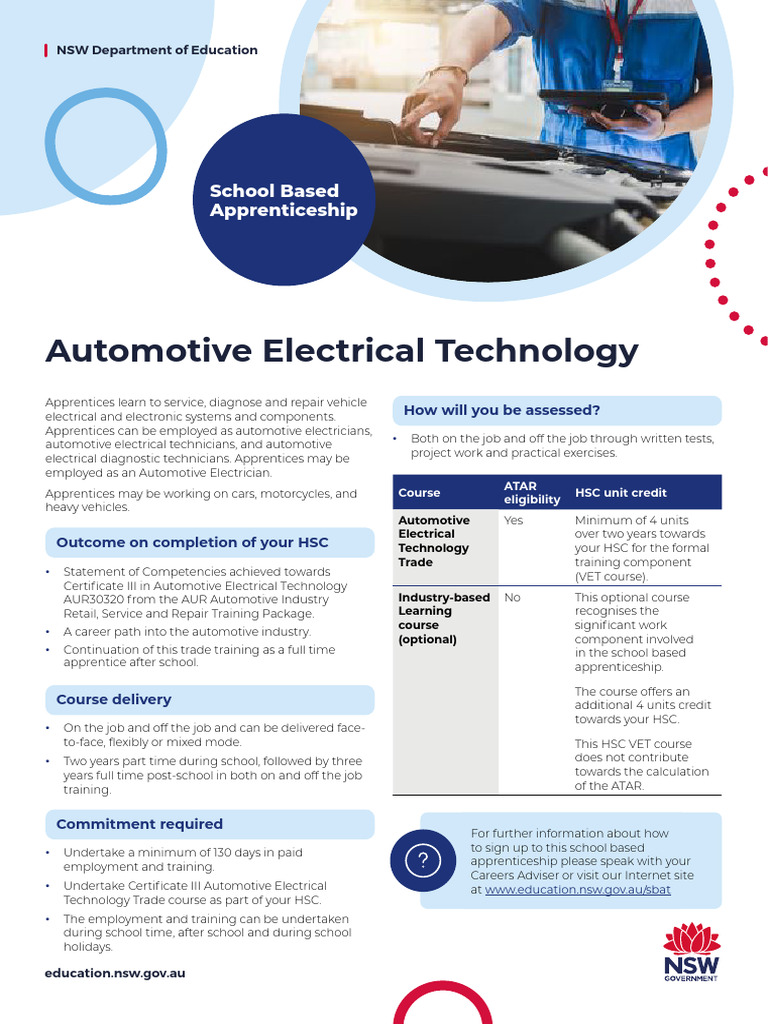 Automotive Electrical Technology Training | PDF | Apprenticeship ...