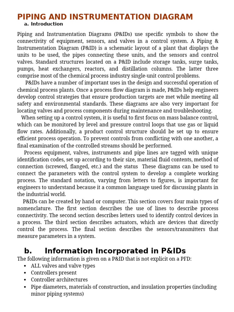Understanding Piping and Instrumentation Diagrams | PDF ...