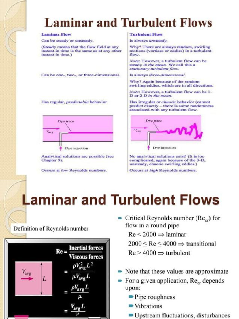 Laminar and Turbulent Flow | PDF