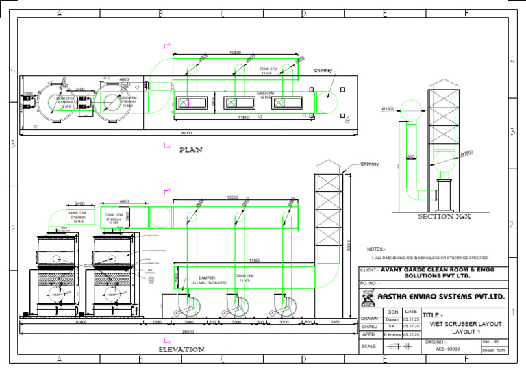 Layout of Wet Scrubber - r2 - 05.11.2025 | PDF | Chemical Equipment ...