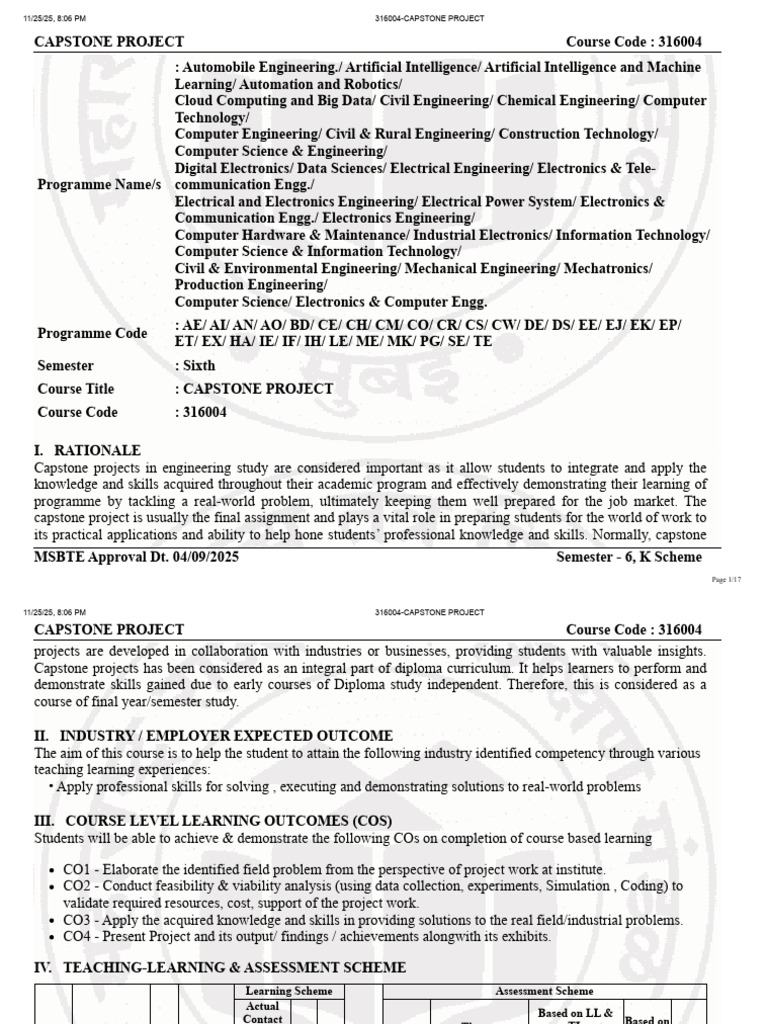 316004 Capstone Project | PDF | Engineering | Prototype