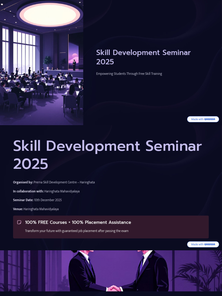 Skill Development Seminar 2025 | PDF | Vocational Education