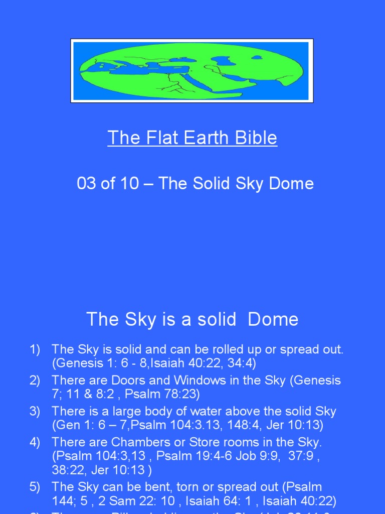 Flat Earth Bible 03 of 10 - The Solid Sky Dome | PDF | Bible | Nature