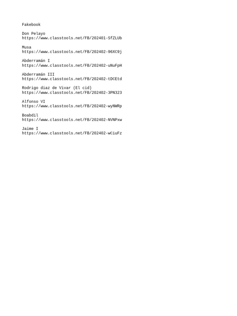 Historical Figures Fakebook Profiles | PDF