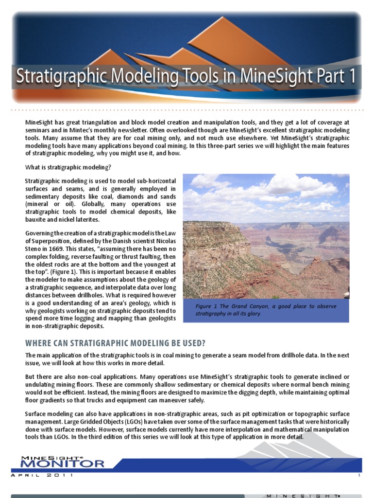 Stratigraphic Modeling Tools Minesight | PDF | Stratigraphy | Geology