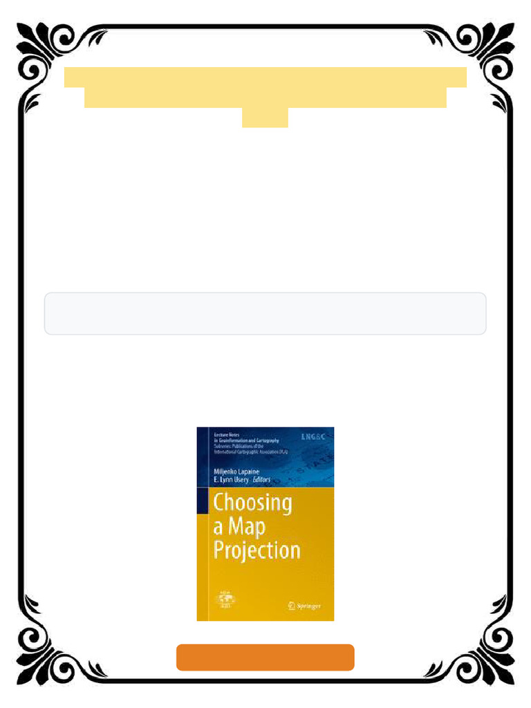 Choosing A Map Projection 1st Edition Miljenko Lapaine Ebook Pre ...
