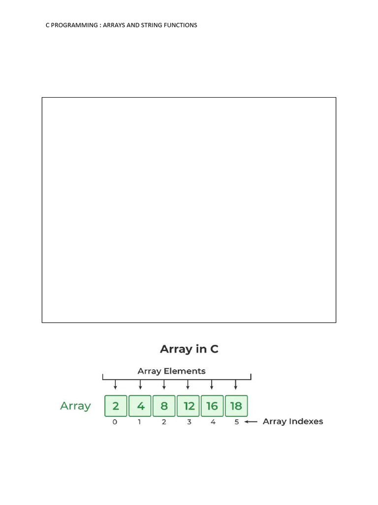 C Programming: Arrays & Strings Guide | PDF | Integer (Computer Science ...