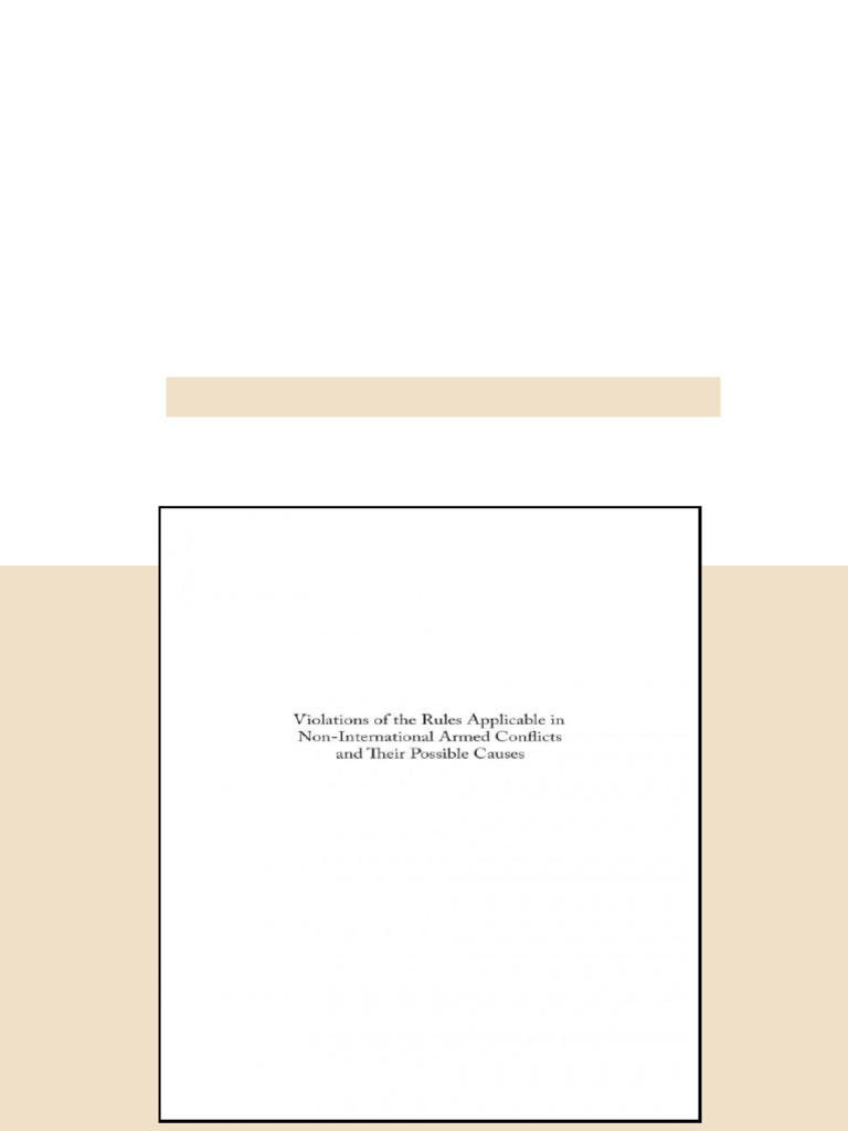 (Ebook) Violations of the Rules Applicable in Non-International Armed ...