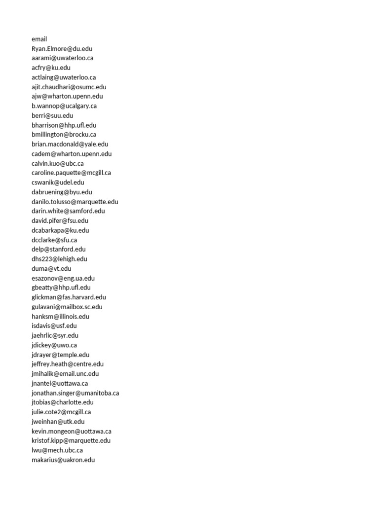 Emails Canada Usa Batch | PDF