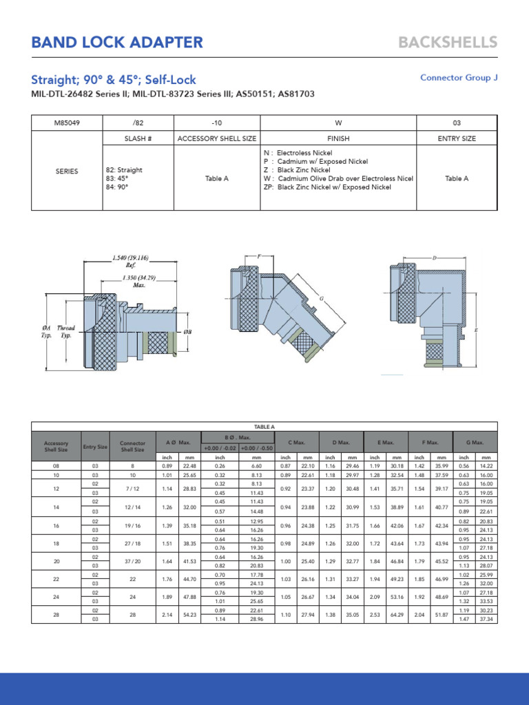 Band Lock Adapter Specifications Guide | PDF | Transition Metals | Metals