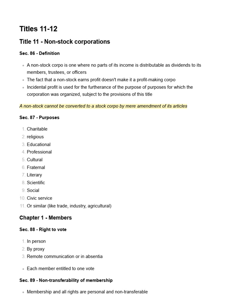 Non-Stock and Close Corporations Guide | PDF | Stocks | Corporations