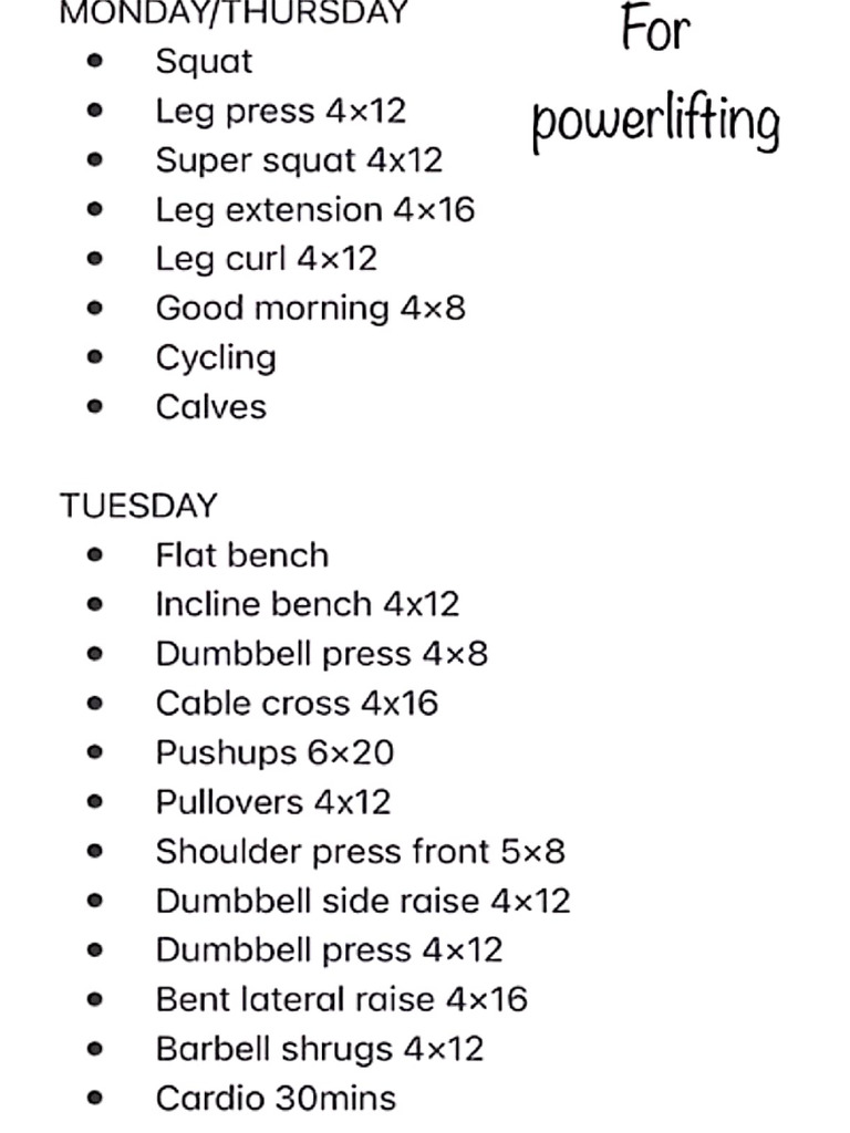 Powerlifting Workout | PDF