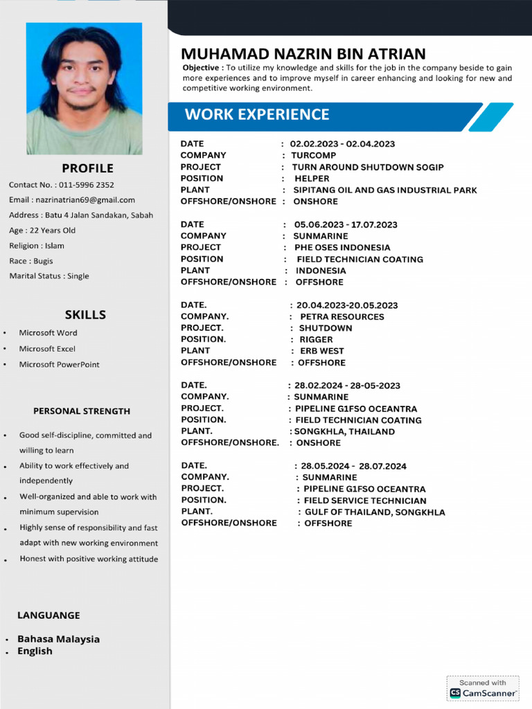 Nazrin Atrian CV Resume | PDF