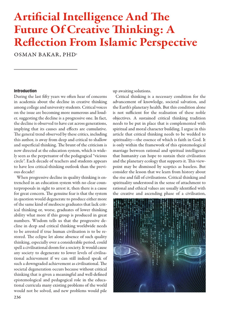 Artificial Intelligence and The Future of Creative Thinking A ...