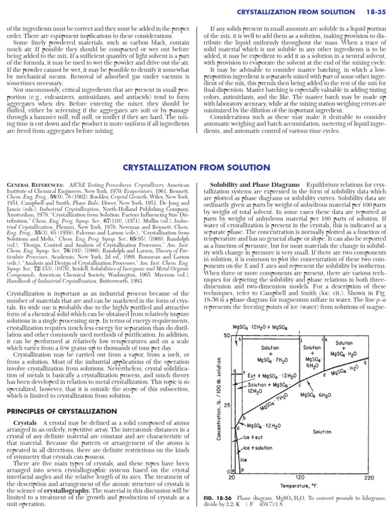 Crystallizer Perry | PDF | Crystallization | Solubility