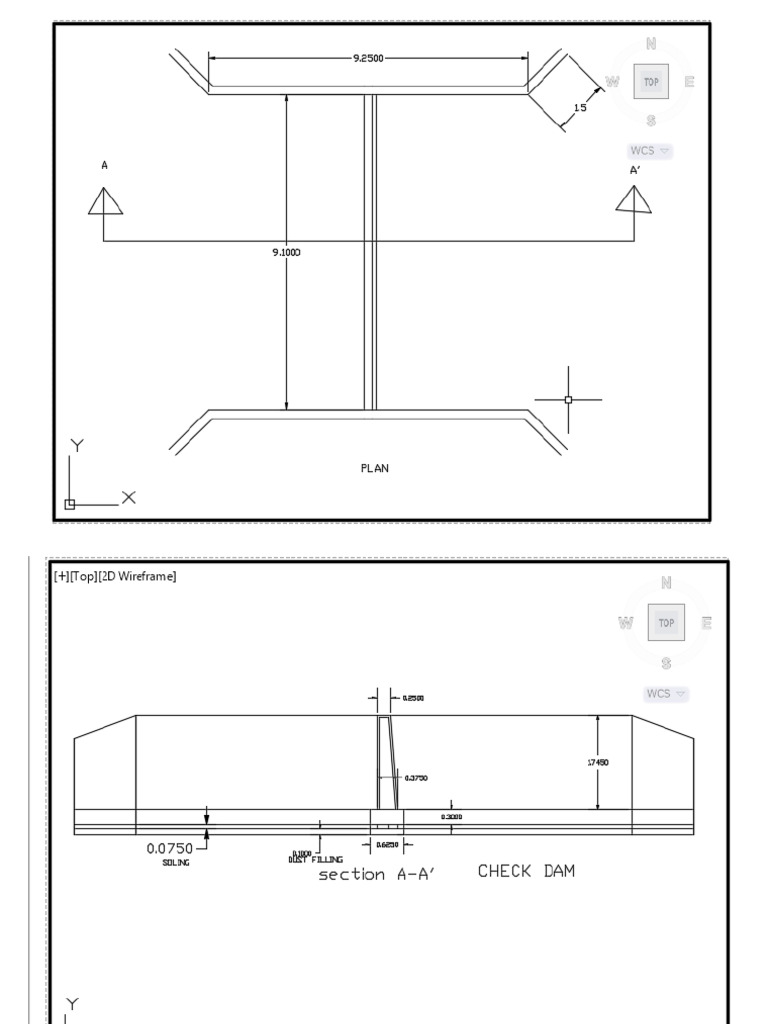 Check Dam Drawing | PDF