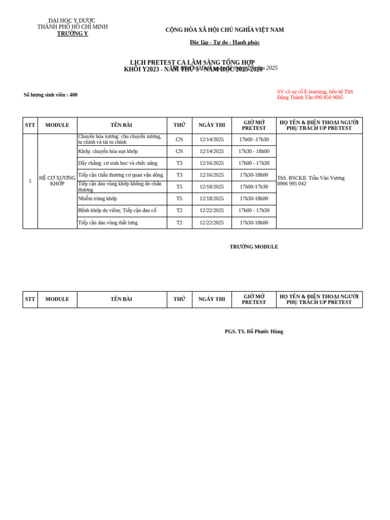 CXK - Pretest Y3 (Y23) | PDF
