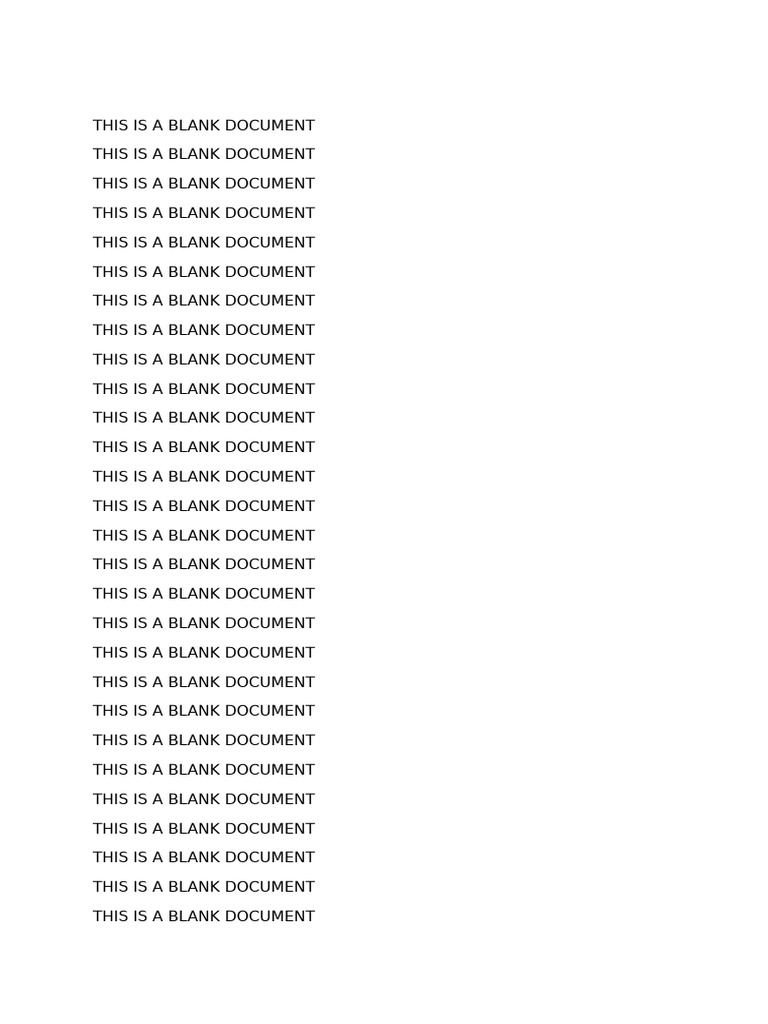 Blank Document Template | PDF