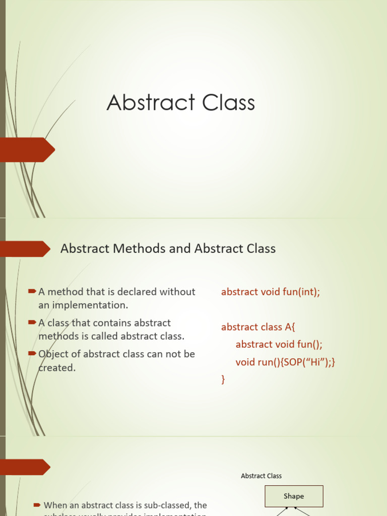 Abstract Class | PDF