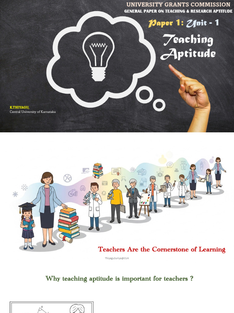 Teaching Aptitude Overview and Importance | PDF | Learning | Teachers