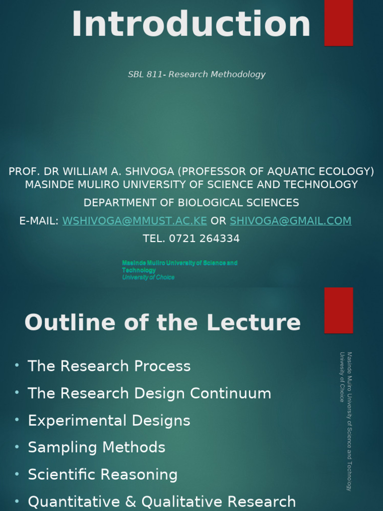 Lecture 1 -Introduction | PDF | Quantitative Research | Experiment