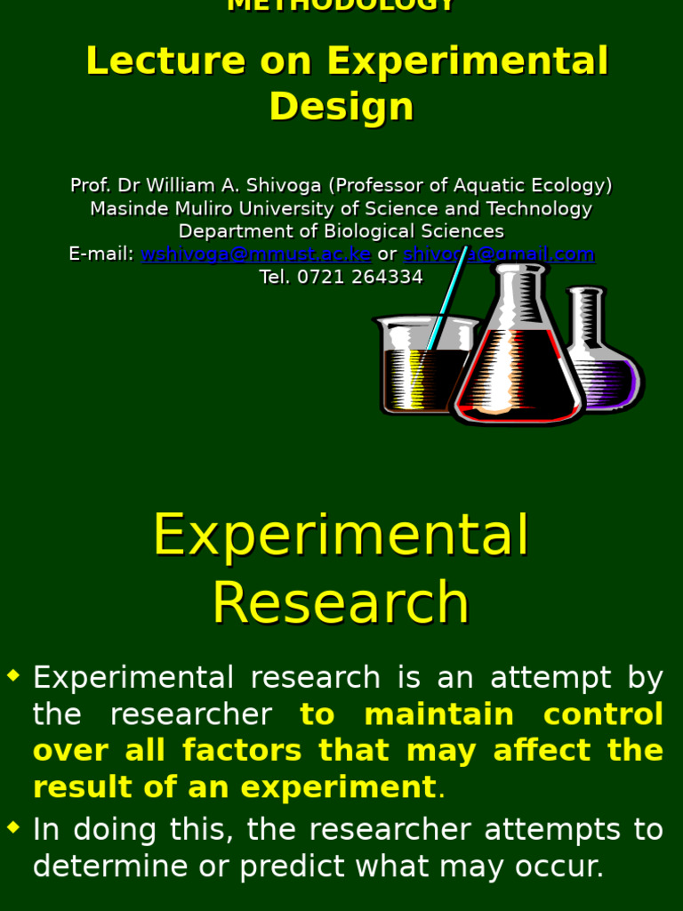 Experimental Design Methodology Guide | PDF | Experiment | Design Of ...