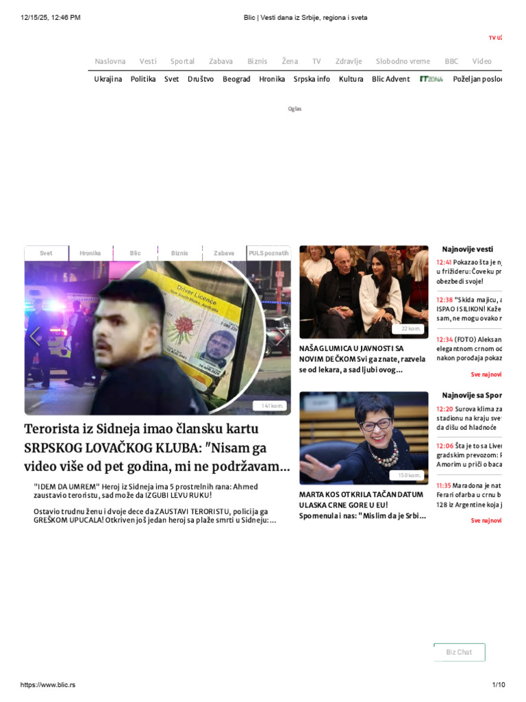 Blic 12-15-2025 A | PDF