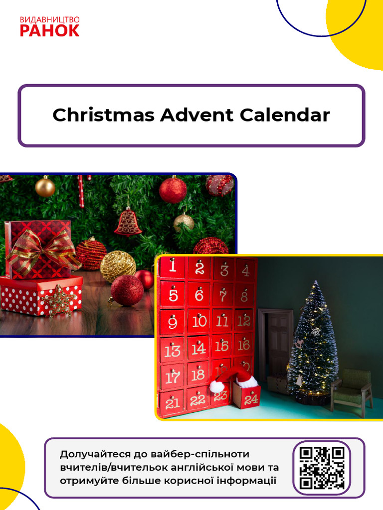 Christmas Advent Calendar Activities Guide | PDF | Christmas | English ...