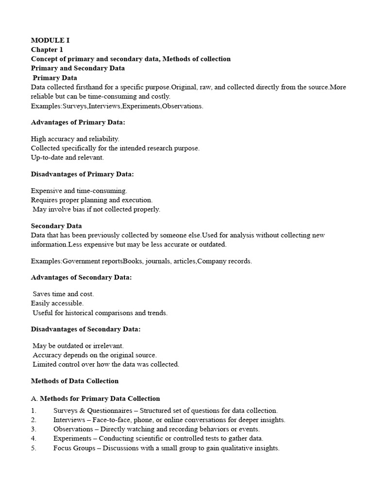 Primary vs. Secondary Data Analysis | PDF | Mean | Quartile