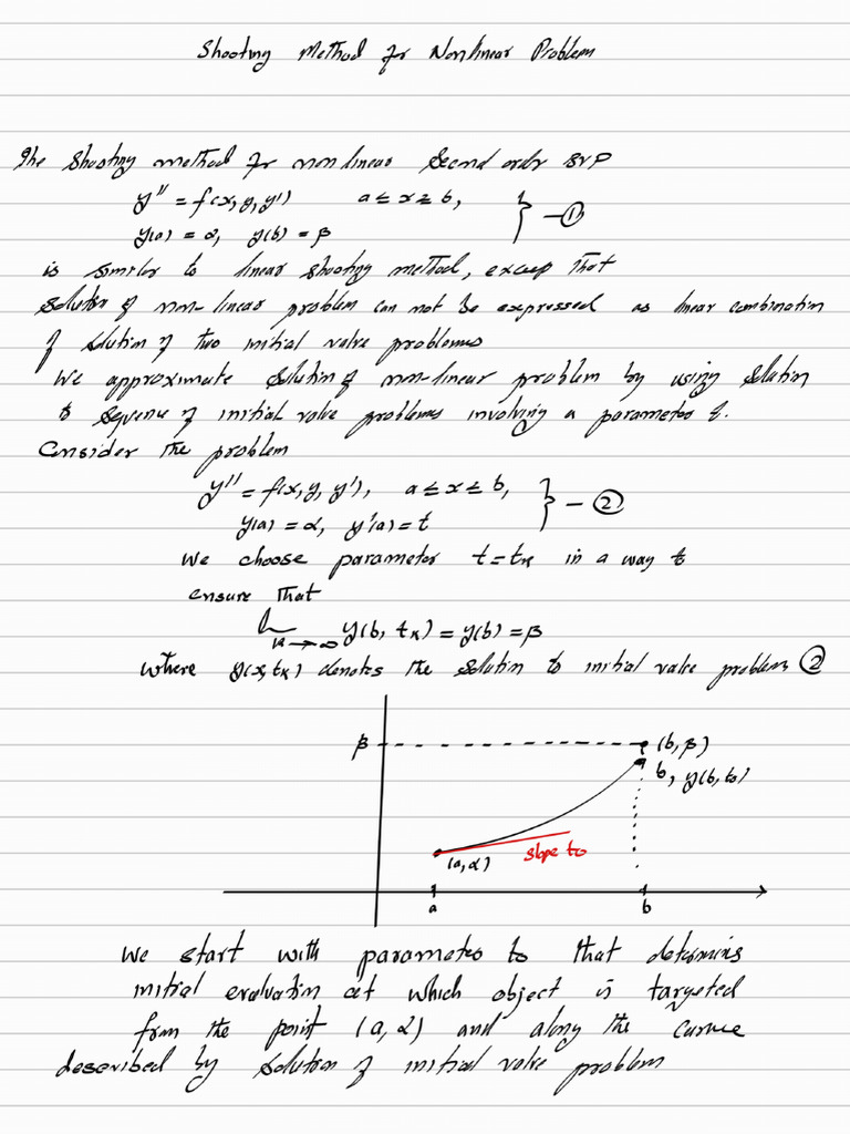 16 Shooting Method For Nonlinear BVPs | PDF