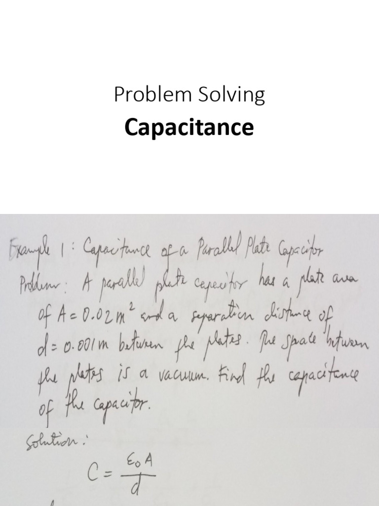 2025 Problem Solving Physics 14 Capacitance | PDF
