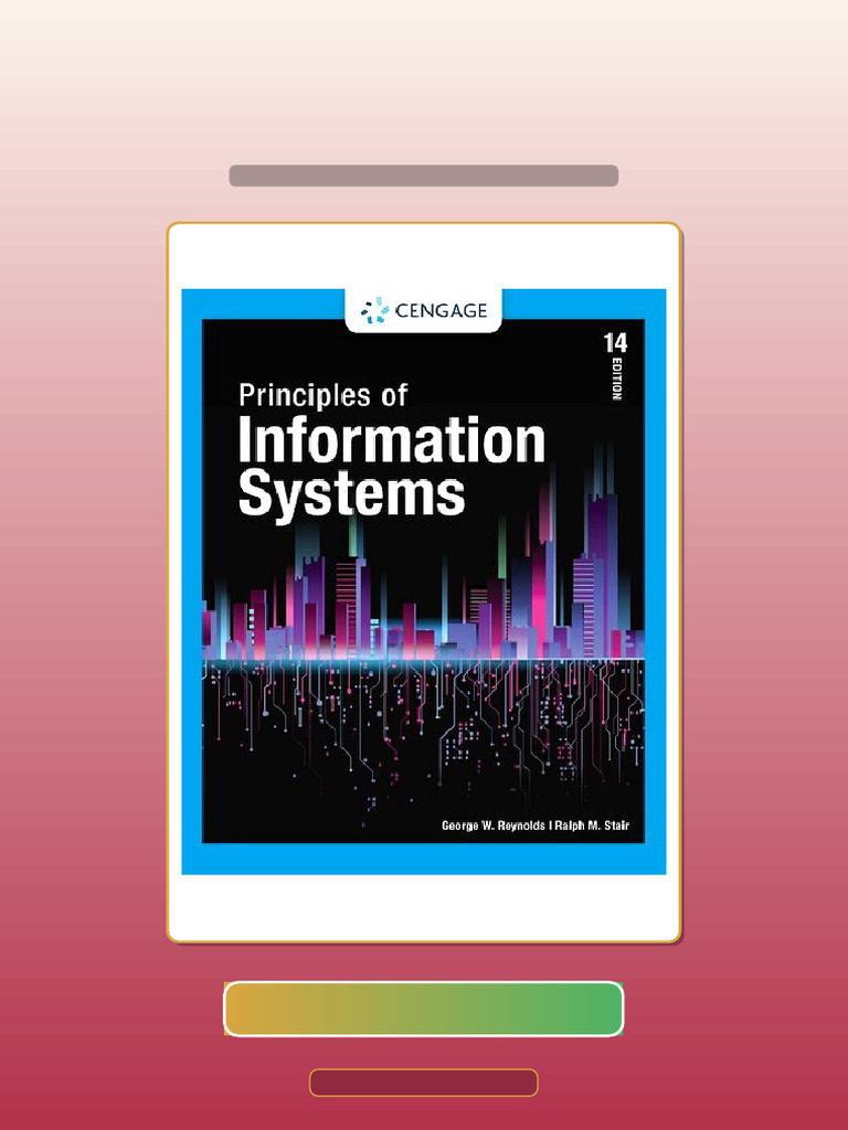 Principles of Information Systems 14th Edition Ralph M Stair ...