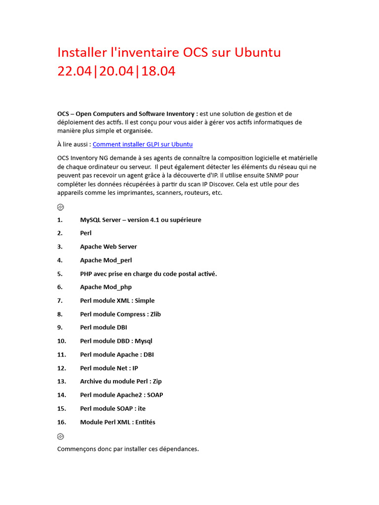 Installer OCS Inventory sur Ubuntu | PDF | Internet | Internet et Web