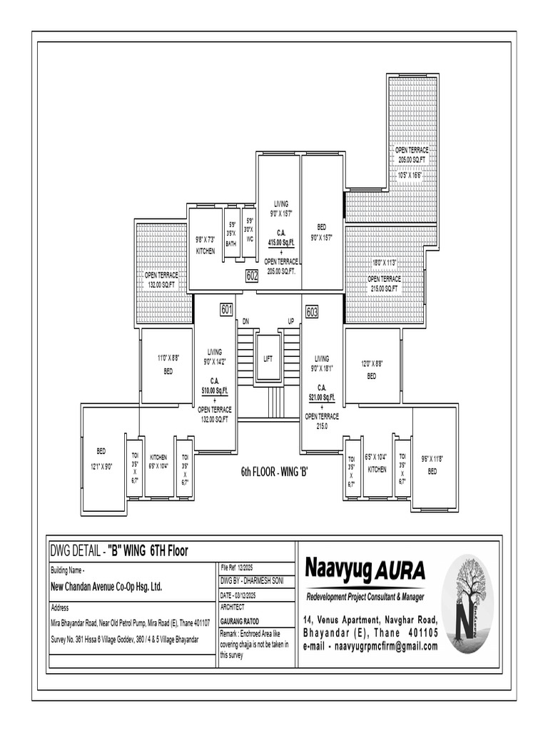"B" WING 6TH Floor: DWG Detail | PDF