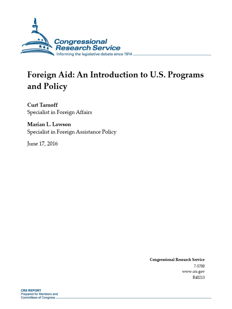 U.S. Foreign Aid Programs Overview | PDF | Aids | United States Agency ...