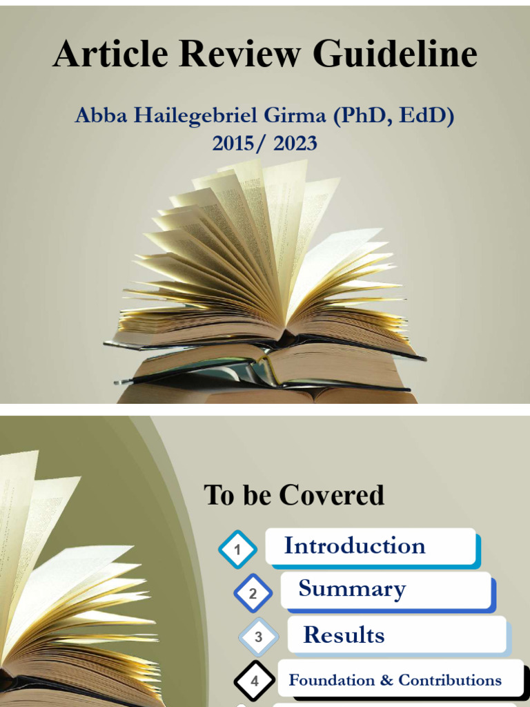 Article Review Guideline | PDF