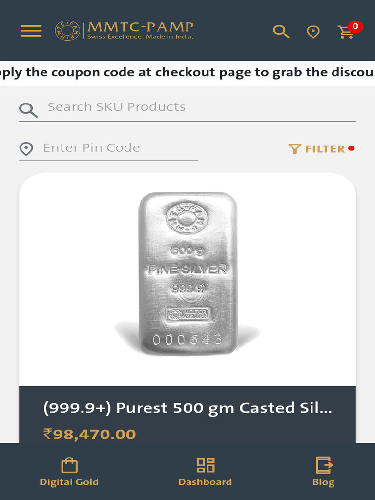 Buy 999.9 Purest Silver Coins and Bars in India MMTC-PAMP | PDF