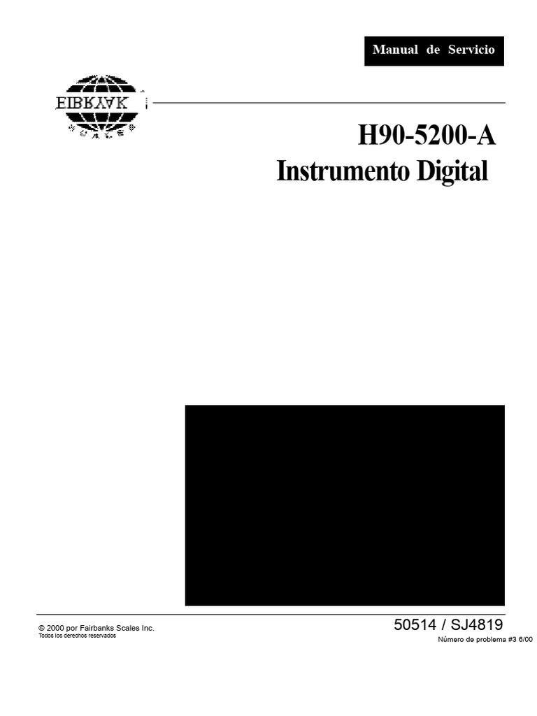 H90-5200-A Instrumento Digital: Manual de Servicio | PDF | Programación ...