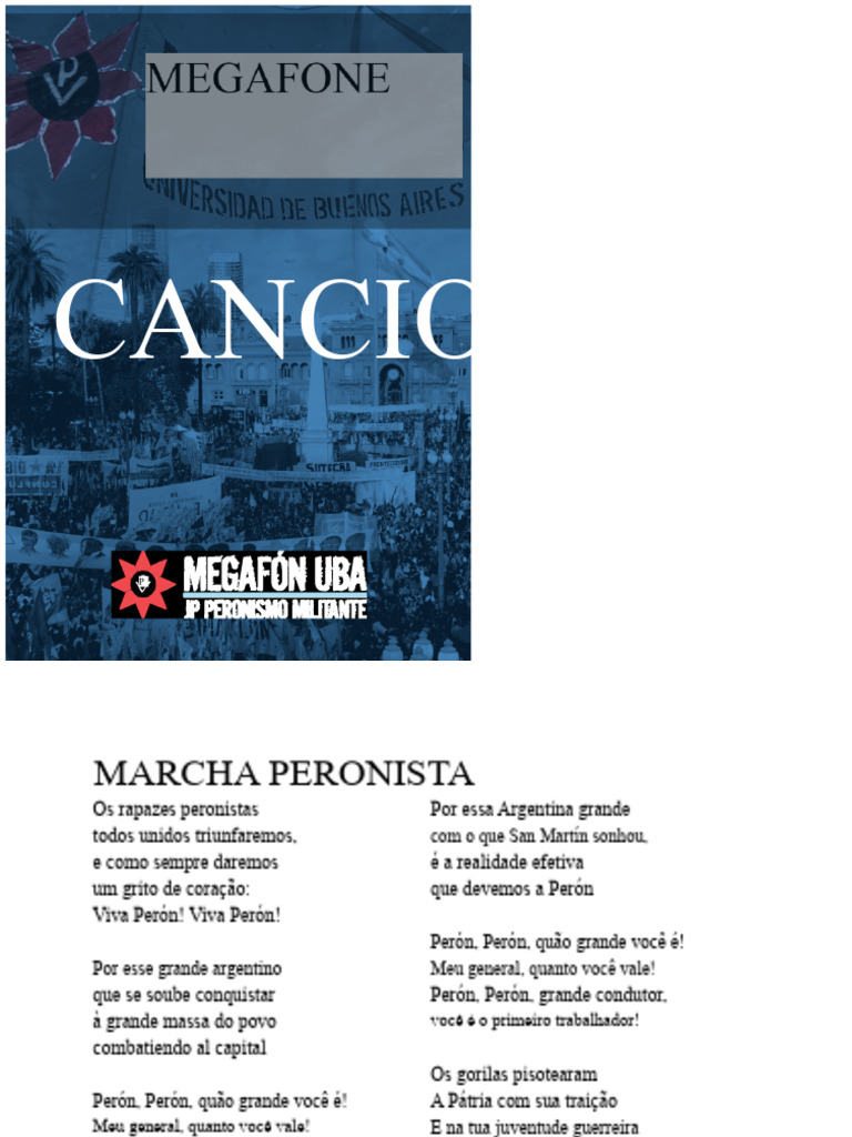 CANCIONEIRO-MEGAFONE-UBA | PDF | Argentina