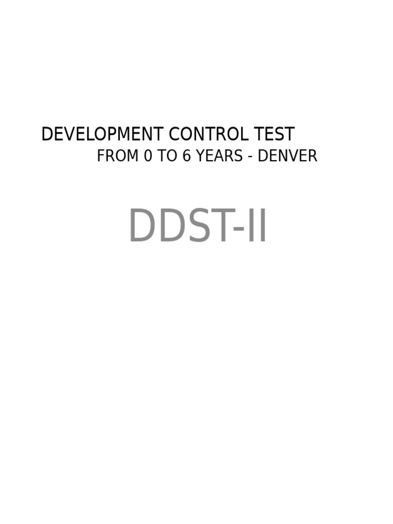 DENVER Test Development 0-6 | PDF