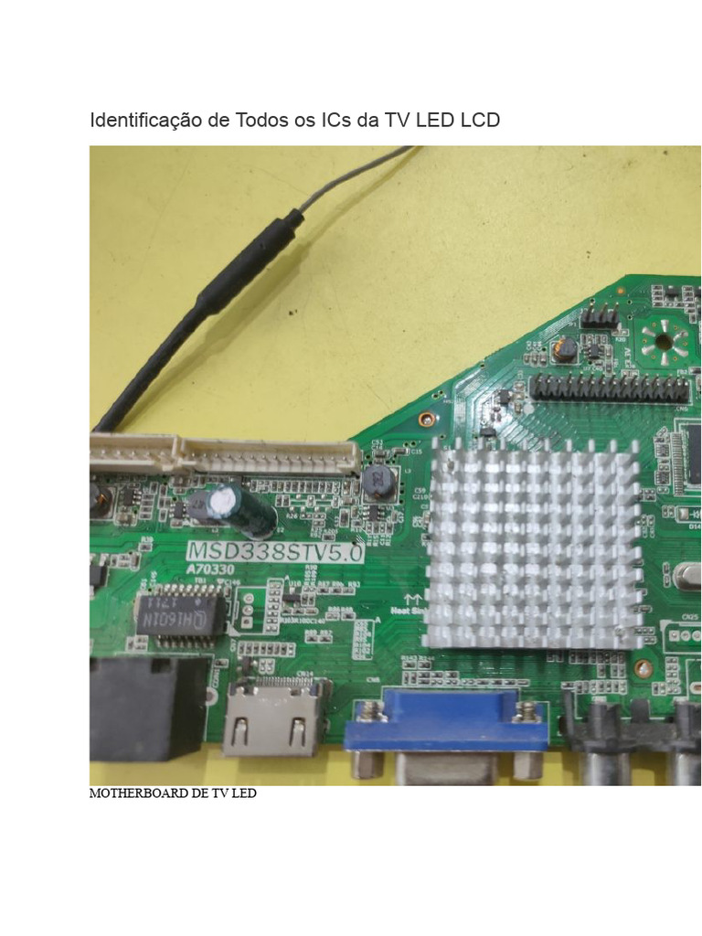 Identificação de ICs em TVs LED LCD | PDF | Memória de acesso aleatório ...