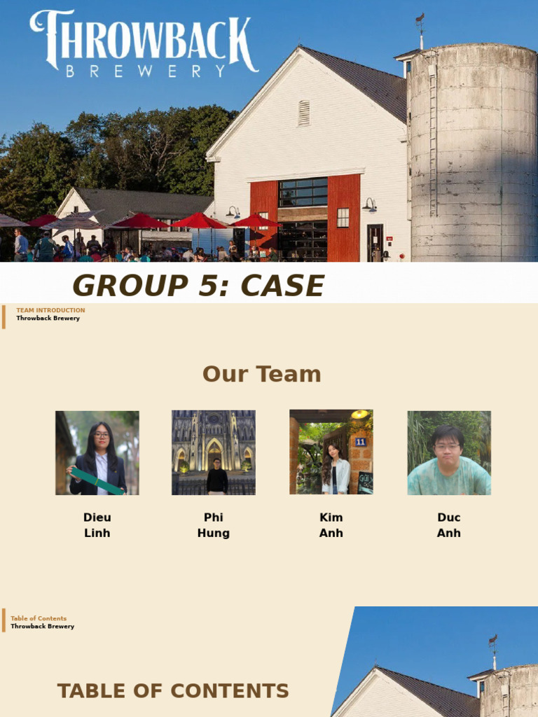 Group 5 - Presentation On Throwback Brewery | PDF | Performance ...
