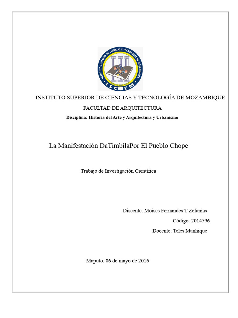 La Manifestación de La Timbila | PDF | Las artes escénicas | Musicología