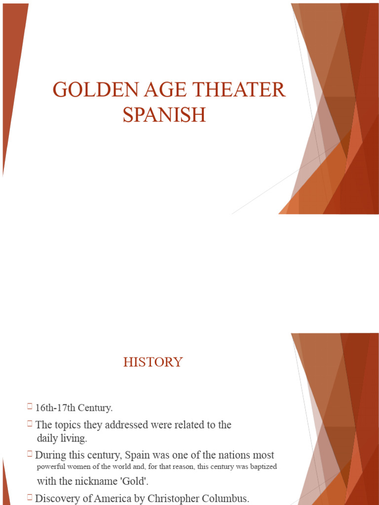 SPANISH GOLDEN AGE THEATER Power Point. | PDF